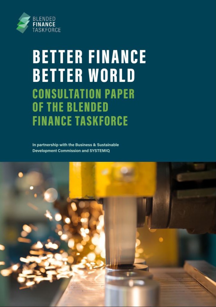 BLended Finance Taskforce – Better Finance, Better World Consultation ...